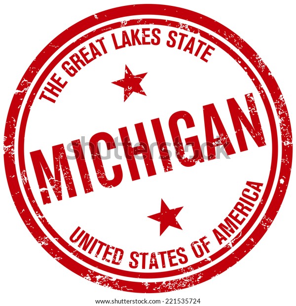 Michigan Stamp Stock Vector (Royalty Free) 221535724 | Shutterstock