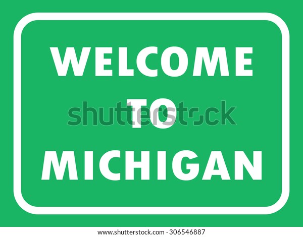 Michigan State Road Sign Background Vector Stock Vector (Royalty Free ...