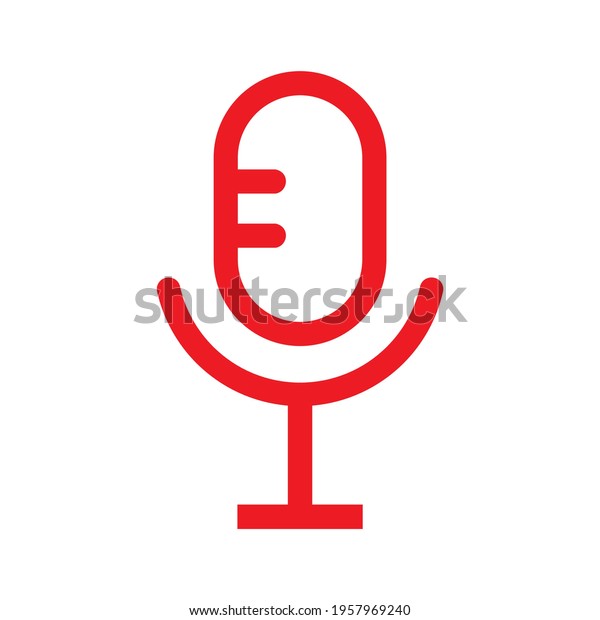 Mick Red Icon Vector Illustration Sign Stock Vector (Royalty Free ...