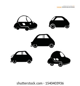 Micro Car Icon On White Backgroundtransportation Stock Vector (Royalty ...
