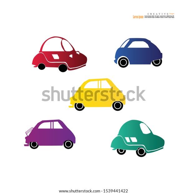 Micro Car Icon On White Backgroundtransportation Stock Vector (Royalty ...