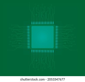 Micro Chip Circuit Vector Illustration Stock Vector (Royalty Free ...
