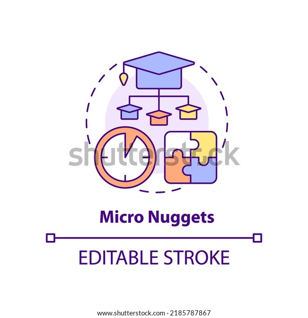 Micro Nuggets Concept Icon Microlearning Example Stock Vector (Royalty ...