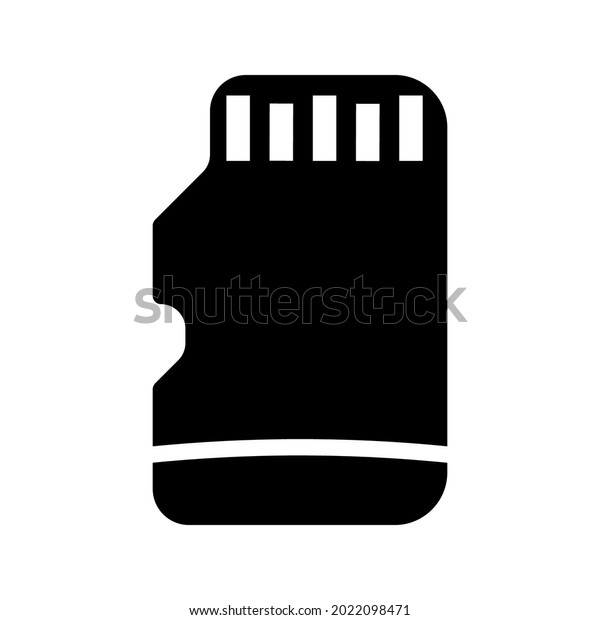 Micro Sd Card Icon Symbol Vector Stock Vector (Royalty Free) 2022098471