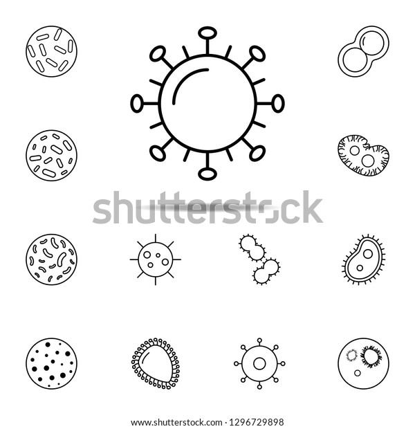 Microbe Icon Bacteria Icons Universal Set Stock Vector (Royalty Free ...