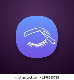 Microblading Eyebrows App Icon Microblading Pen Stock Vector (Royalty ...