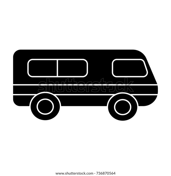 Microbus Minibus Icon Vector Illustration Black Stock Vector (Royalty ...