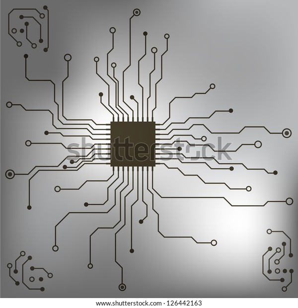 Microchip Background Eps10 Vector Stock Vector Royalty Free 126442163