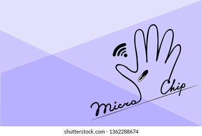 Microchip Implanted Into Hand Technology Device Stock Vector (Royalty ...