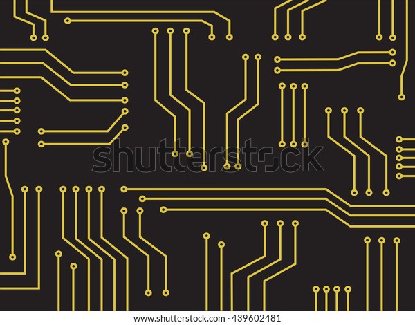 Microchip Line Technology Symbol Abstract Background Stock Vector ...