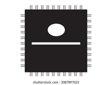 Microchip Symbol Icon Technology Stock Vector (Royalty Free) 2087897023 ...