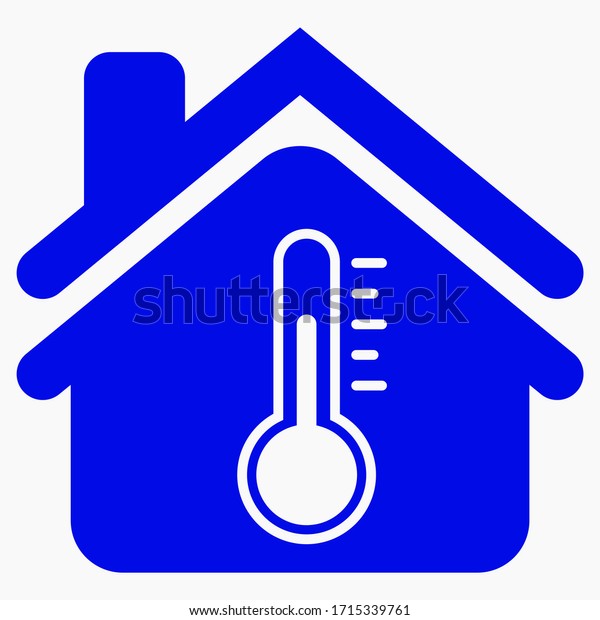 Microclimate Home House Thermometer Icon Illustration Stock Vector ...
