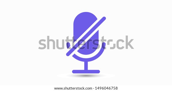 Microphone Audio Muted Illustration Mute Microphone Stock Vector ...