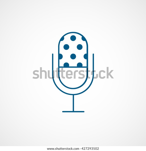 Microphone Blue Icon On White Background Stock Vector (Royalty Free ...