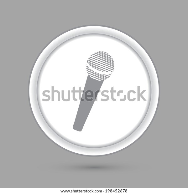 Microphone Circle Icon Stock Vector (Royalty Free) 198452678 | Shutterstock