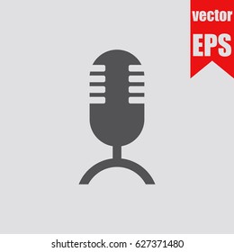 Microphone Icon Infographic Isolated Flat Stylevector Stock Vector ...