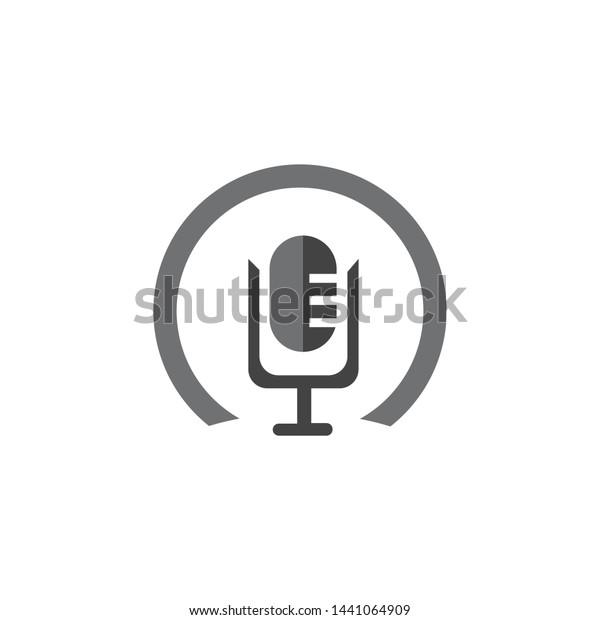 Microphone Icon Logo Vector Template Symbol Stock Vector (Royalty Free ...