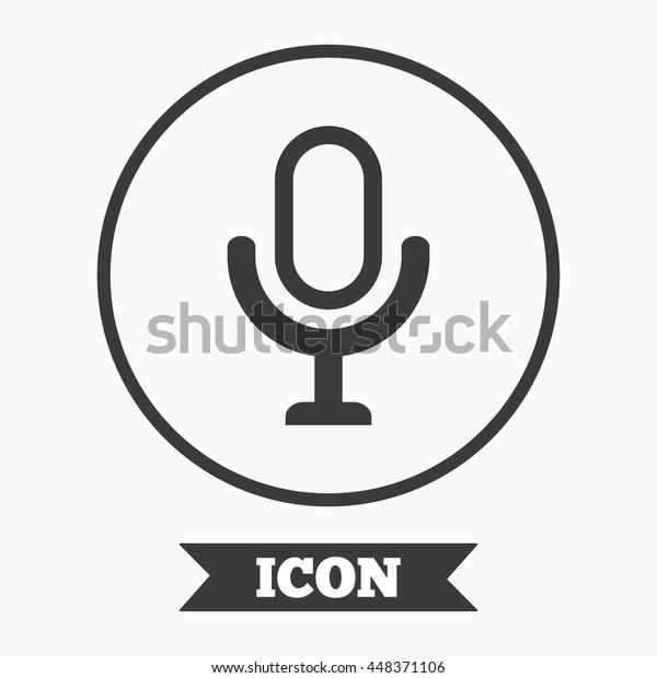 Microphone Icon Speaker Symbol Live Music Stock Vector (Royalty Free ...
