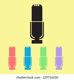 Microphone Icons Pastel Set Stock Vector (Royalty Free) 229716559