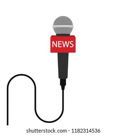 Microphone Breaking News Box Sign Free Stock Illustration 533050990
