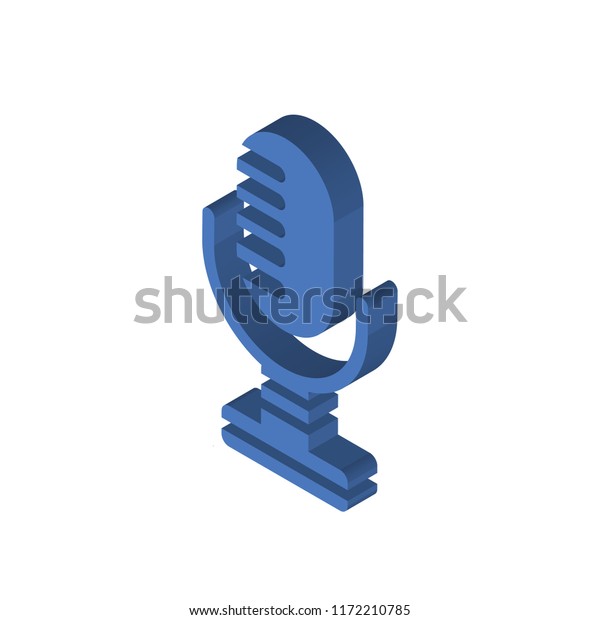 Microphone Isometric Left Top View 3d Stock Vector (Royalty Free ...