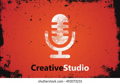 Microphone Logo Music Studio Logo Design Stock Illustration 495632761 ...