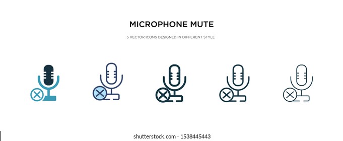 Microphone Mute Icon Different Style Vector Stock Vector (Royalty Free ...