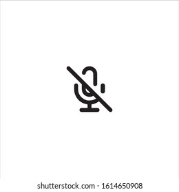 Microphone Mute Mic Off Icon Vector Stock Vector (Royalty Free ...