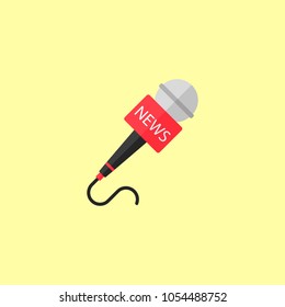Microphone News Vector Icon Stock Vector (Royalty Free) 1054488752 ...