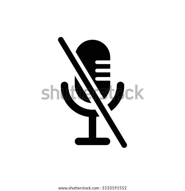Microphone Off Symbol Icon Vector Illustration Stock Vector (Royalty ...