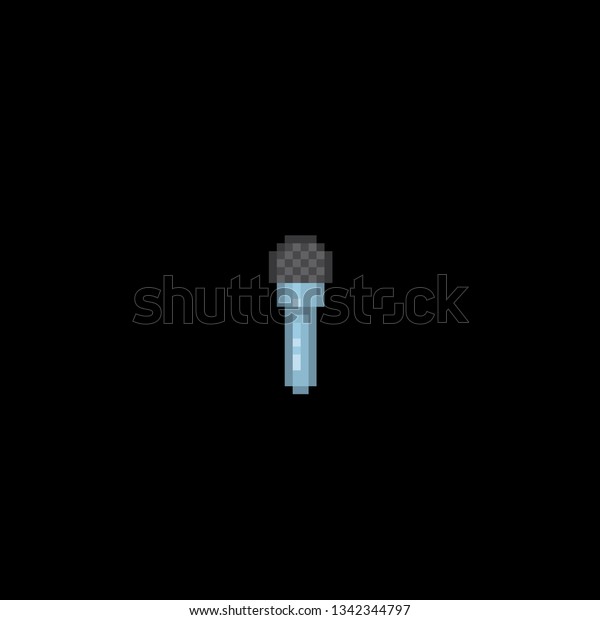 Microphone Pixel Art Old School Computer Stock Vector (Royalty Free ...