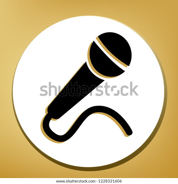 Microphone Sign Illustration Vector Black Icon Stock Vector (Royalty ...