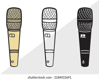 Microphone Svg Printable Vector Illustration Stock Vector (Royalty Free ...