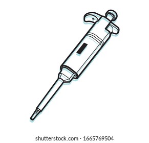 Micropipette Pcr Testing Lab Apparatus Illustration: Vector có sẵn ...
