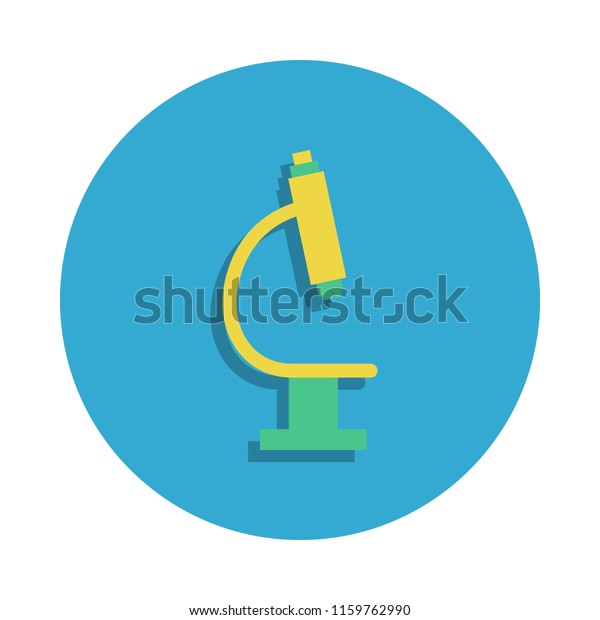 Microscope Colored Blue Badge Icon Element Stock Vector (Royalty Free ...