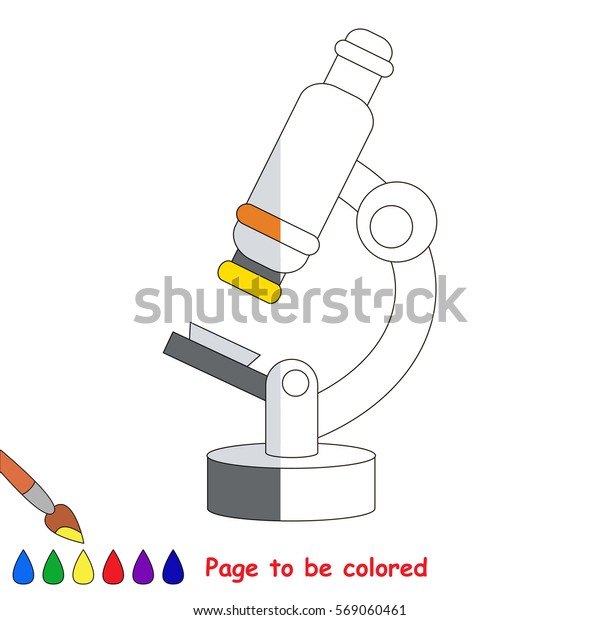 Microscope Coloring Book Educate Preschool Kids 스톡 벡터(로열티 프리) 569060461 ...