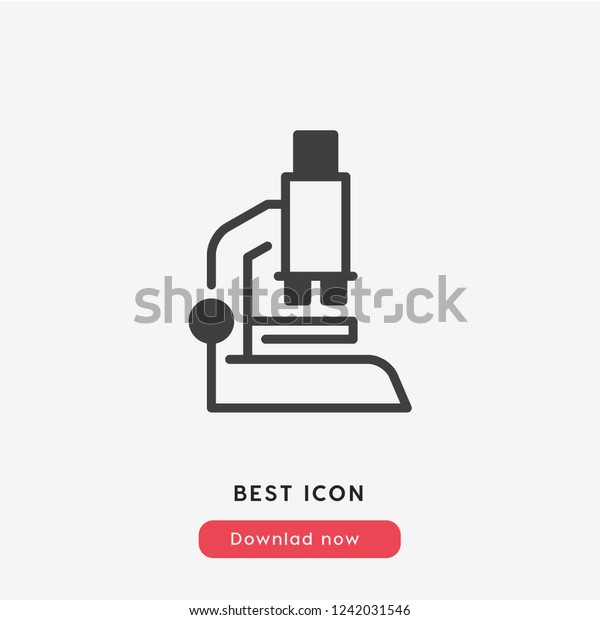 Microscope Icon Vector Chemical Microscope Symbol: vector de stock ...