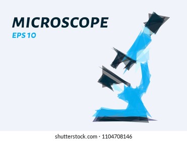 Microscope Made Triangles Low Poly Microscope Stock Vector (Royalty ...