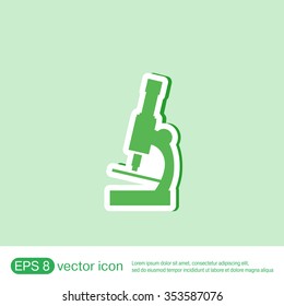 Microscope Sign Symbol Icon Studying Biology Stock Vector (Royalty Free ...