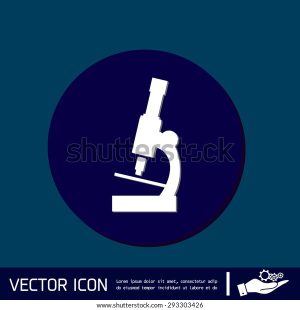 Microscope Sign Symbol Icon Studying Biology Stock Vector (Royalty Free ...