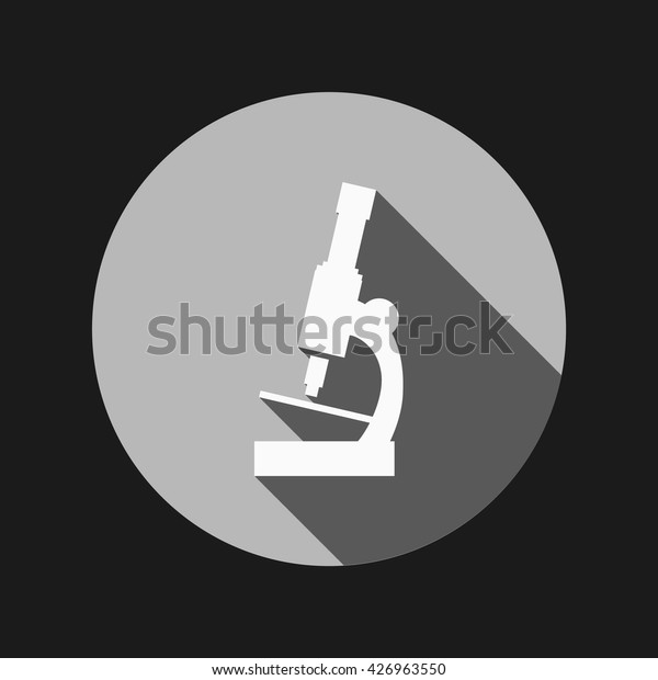 Microscope Sign Symbol Icon Studying Biology Stock Vector (Royalty Free ...