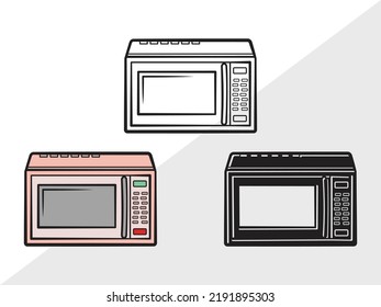 Microwave Clipart Svg Printable Vector Illustration Stock Vector ...