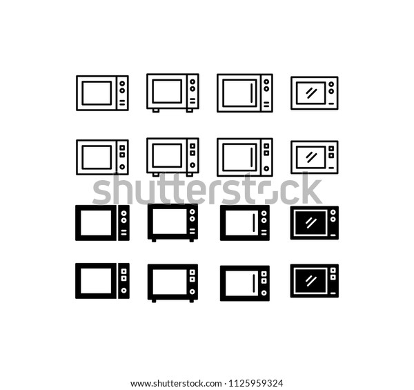 Microwave Icon Design Vector Symbol Kitchen Stock Vector (Royalty Free ...