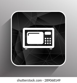 Microwave Icon Kitchen Equipment Electronics Symbol Stock Vector ...