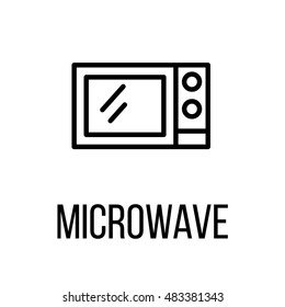 Microwave Icon Logo Modern Line Style Stock Vector (Royalty Free ...