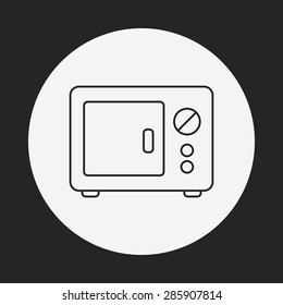 Microwave Line Icon Stock Vector (Royalty Free) 285907814 | Shutterstock