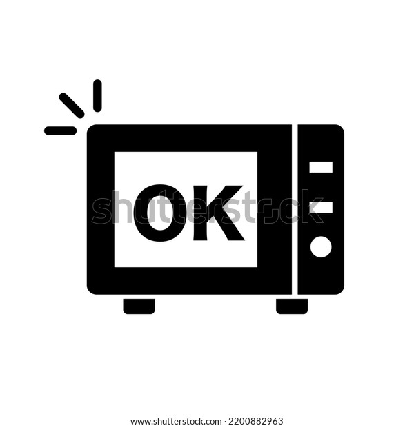 Microwave Oven Icon Ok Sign Microwave Stock Vector (Royalty Free ...