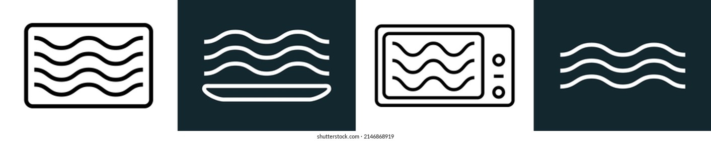 Vektor Stok Microwave Oven Safe Symbol Vector Container (Tanpa Royalti ...