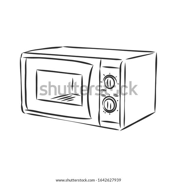 Microwave Oven Vector Sketch Illustration Stock Vector (Royalty Free ...