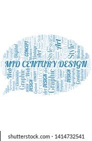 Mid Century Design Word Cloud Wordcloud Stock Vector (Royalty Free ...